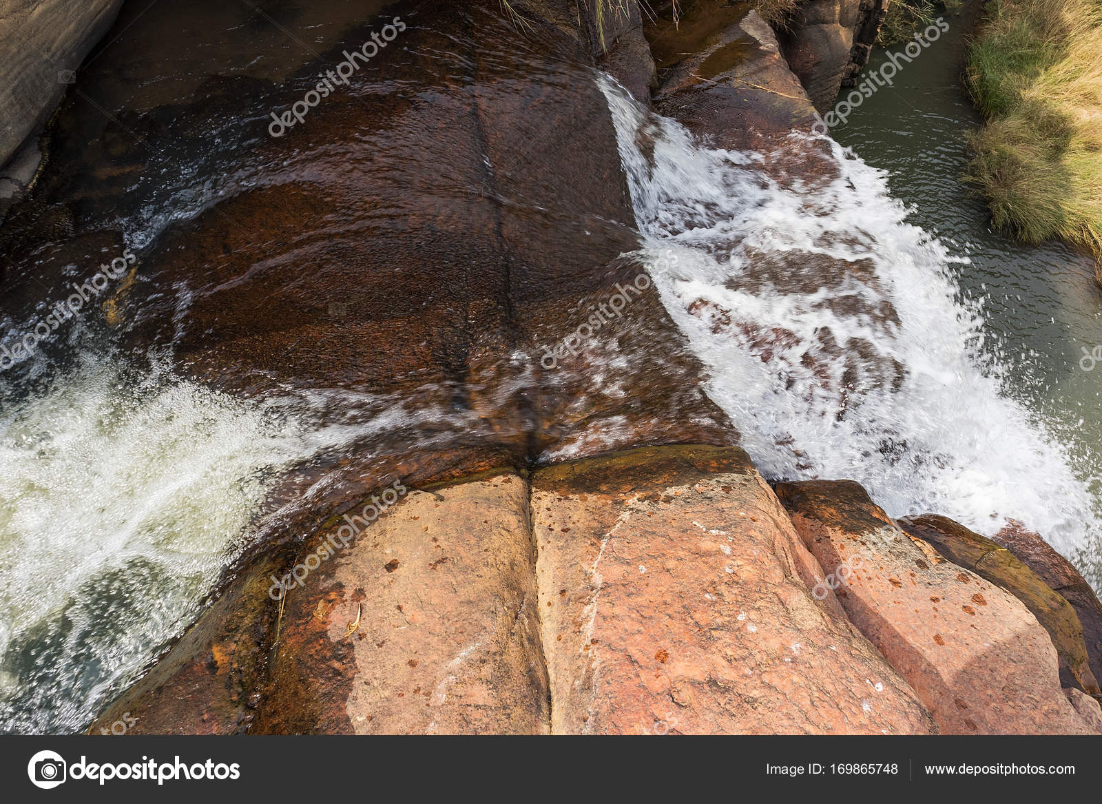Waterfalls of the Leba mountain range view from above. Lubango. — Stock ...