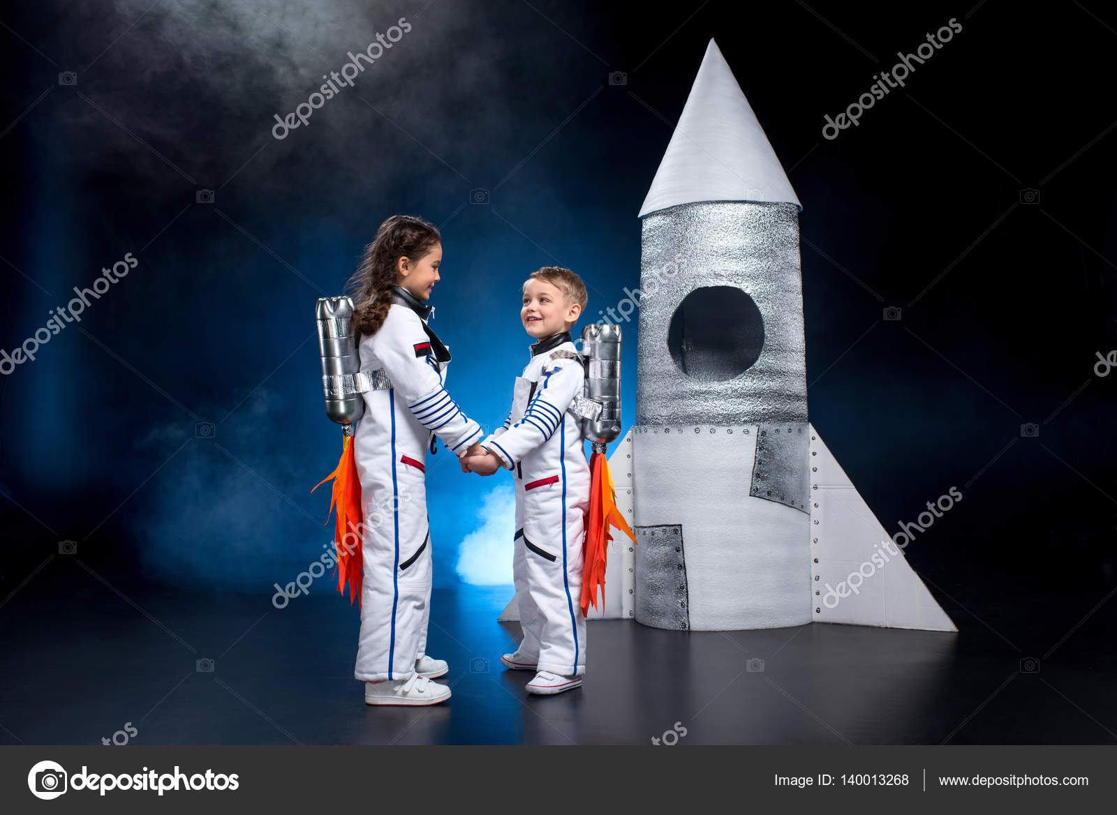 Kids playing astronauts — Stock Photo © NatashaFedorova #140013268