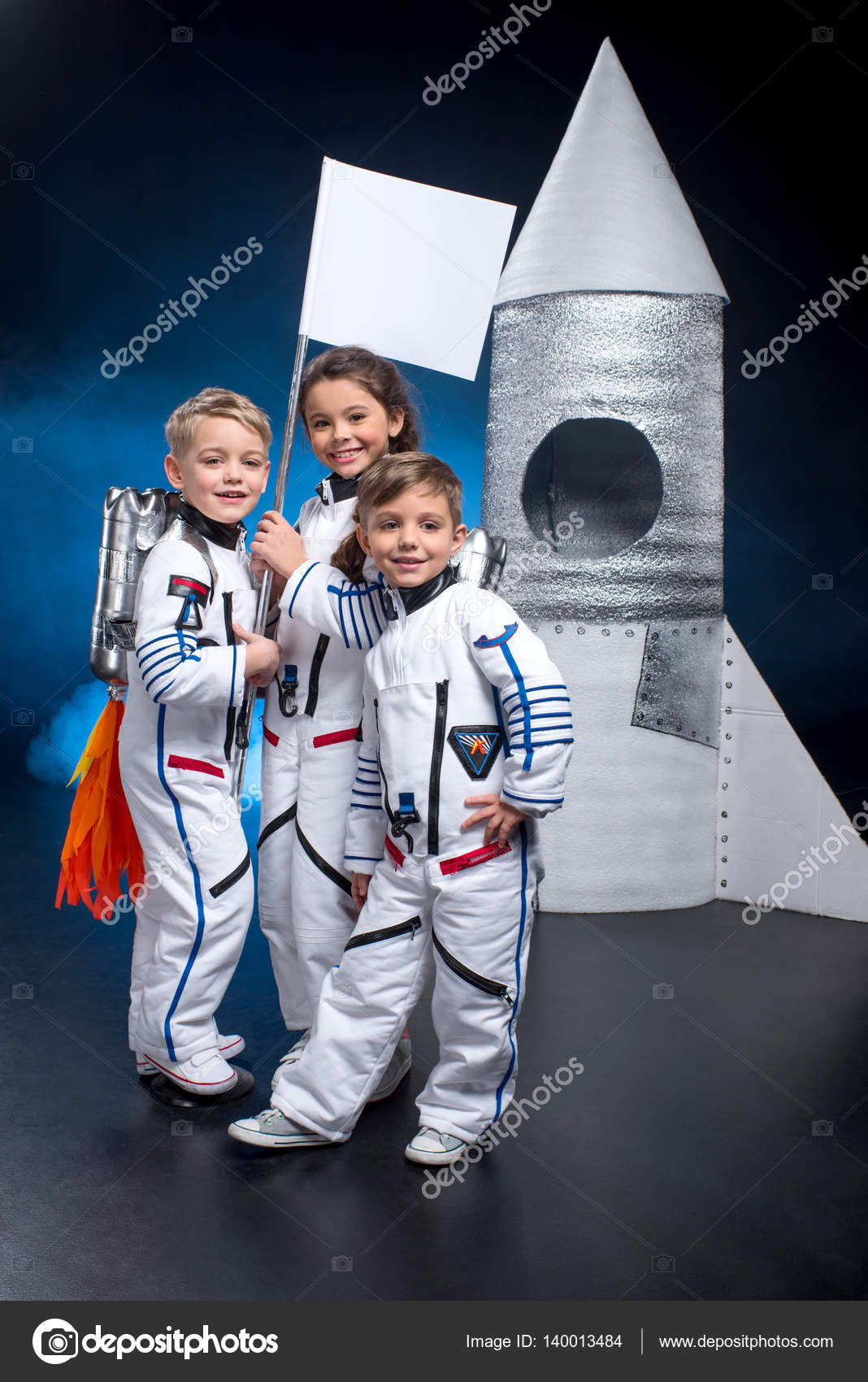 Kids playing astronauts — Stock Photo © NatashaFedorova #140013484