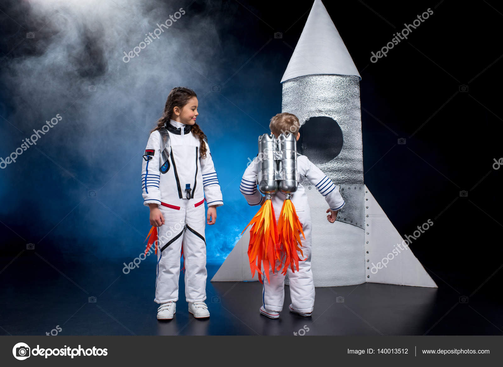 Kids playing astronauts — Stock Photo © NatashaFedorova #140013512