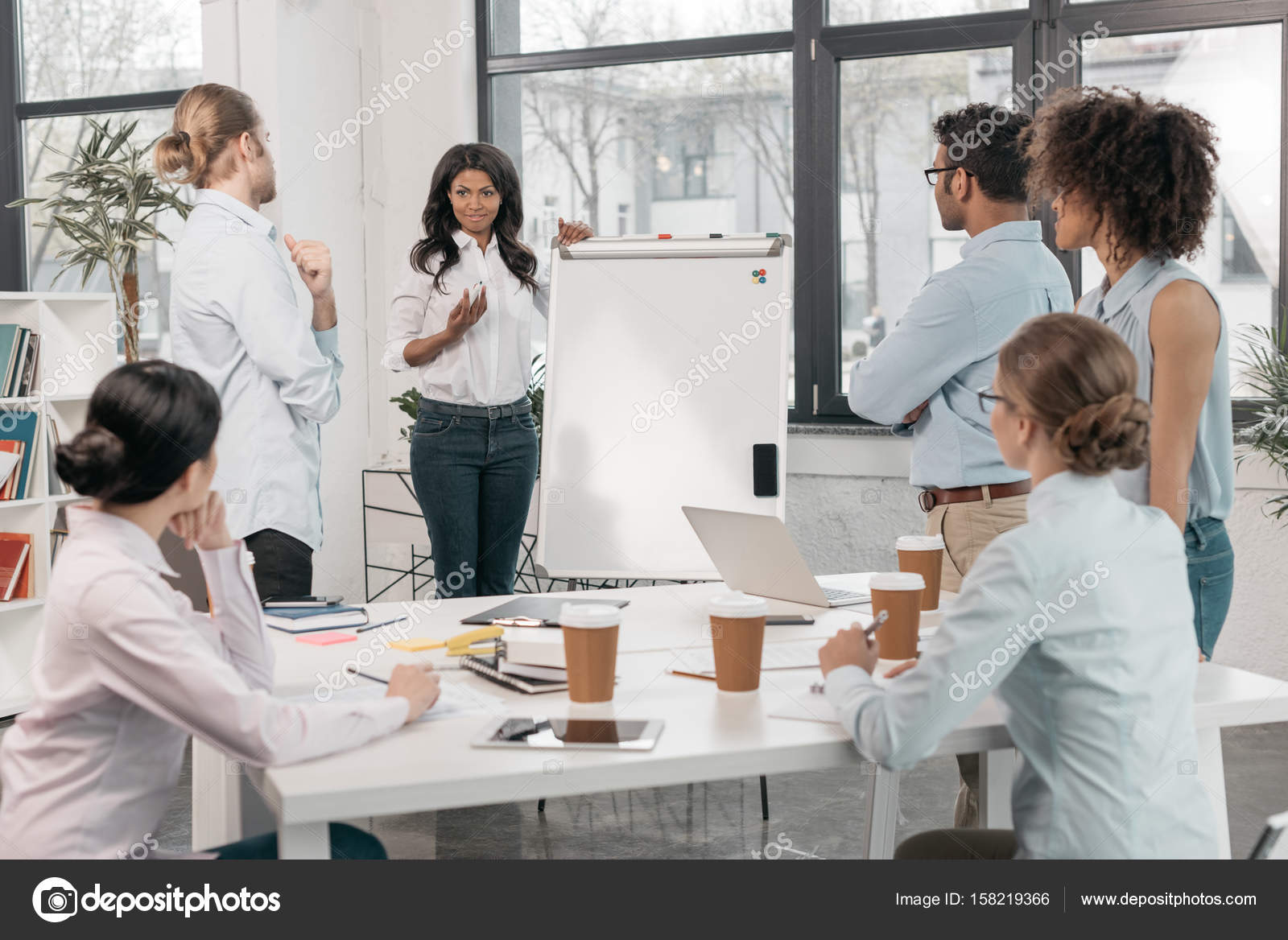 Group of businesspeople during workshop at office Stock Photo by ...