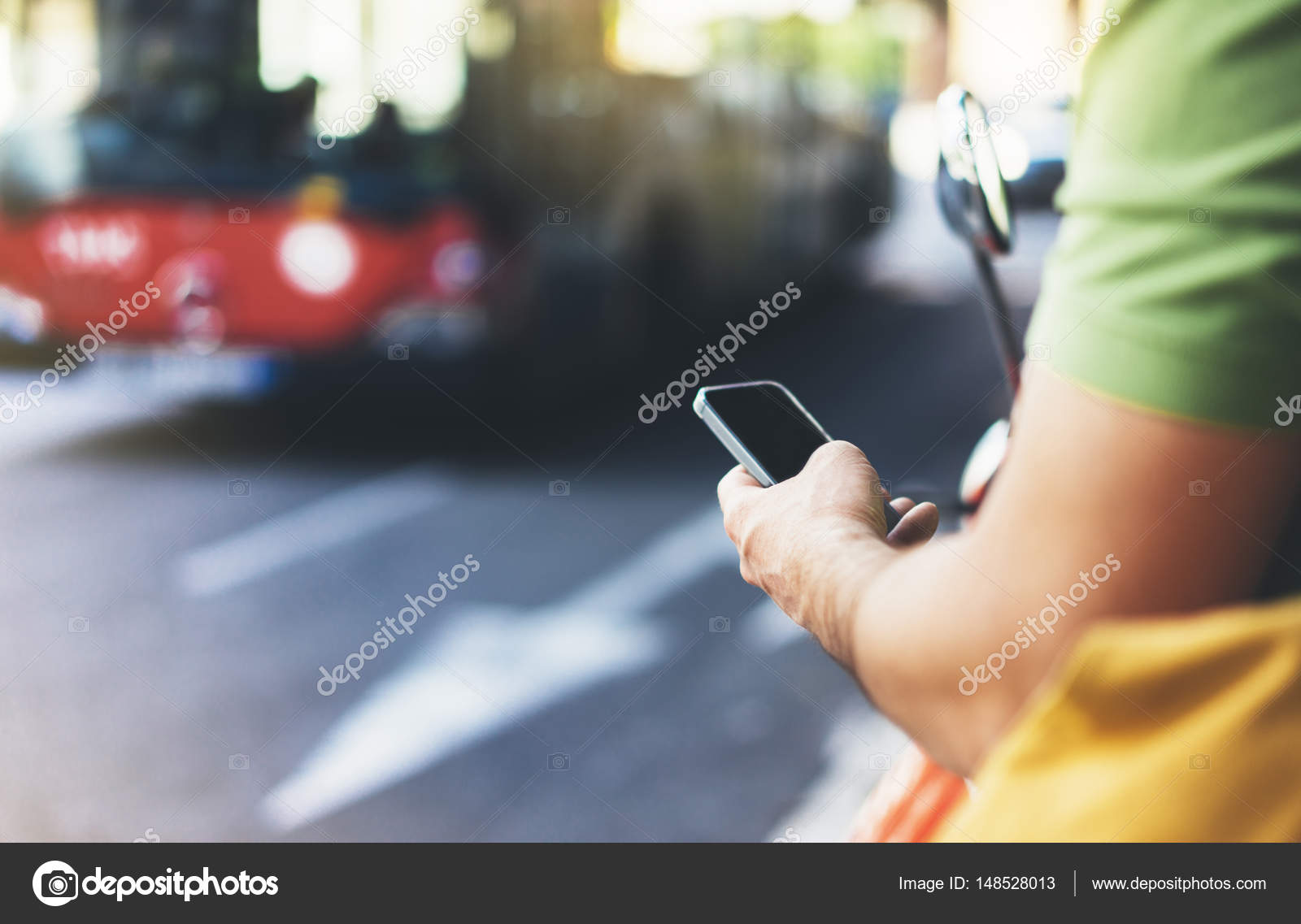 Man pointing on screen smartphone Stock Photo by ©Savenkomasha.gmail ...