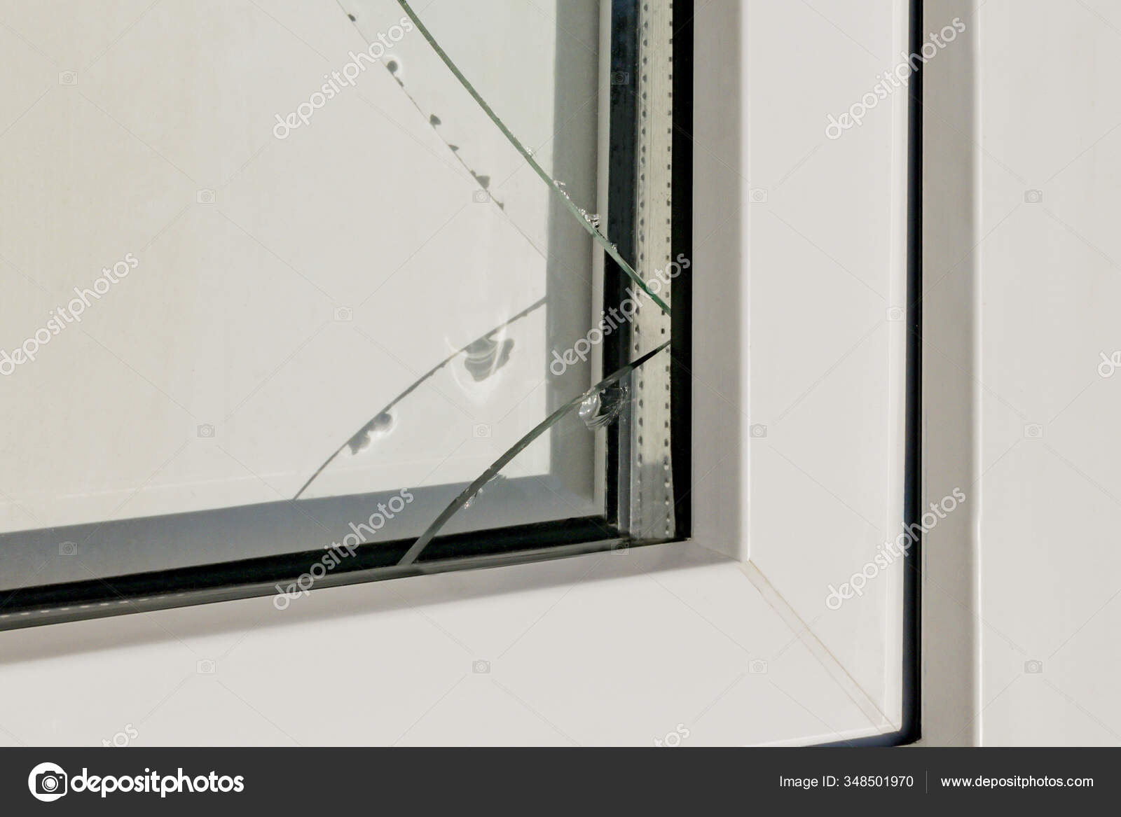 Fragment Broken Glass Windows Made Plastic Stock Photo by ©uesiba49 ...