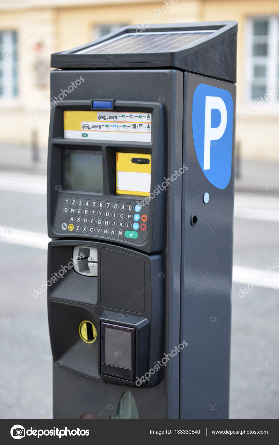 A parking payment machine closeup Stock Photo by ©nikitos1977 133330540