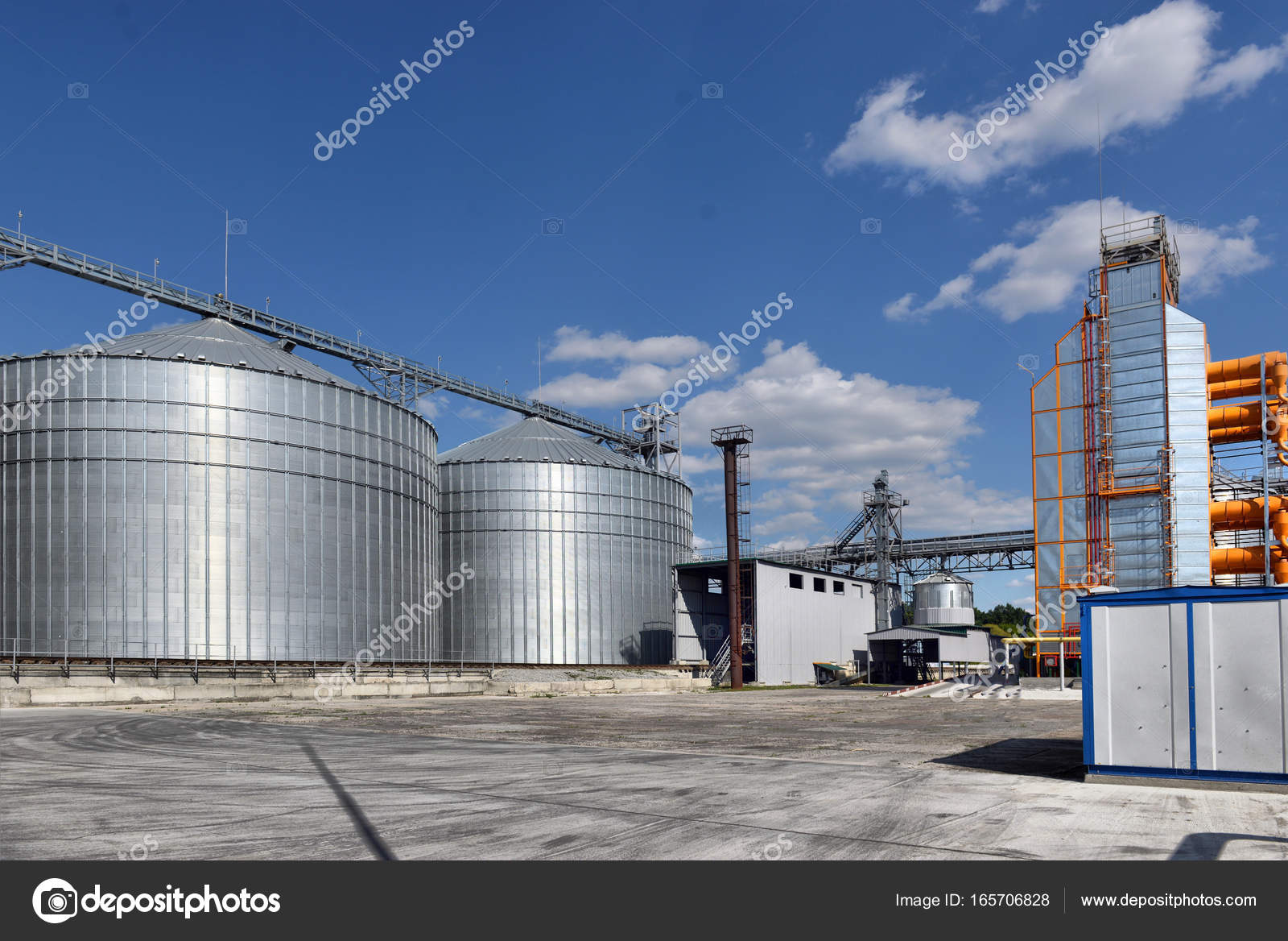 Building Exterior, Storage and drying of grains, wheat, corn, so Stock ...