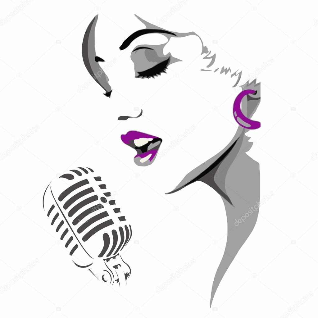 MUJER CANTANDO MICROFONO vector, gráfico vectorial © samandale imagen ... MUJER CANTANDO MICROFONO vector, gráfico vectorial © samandale imagen ...