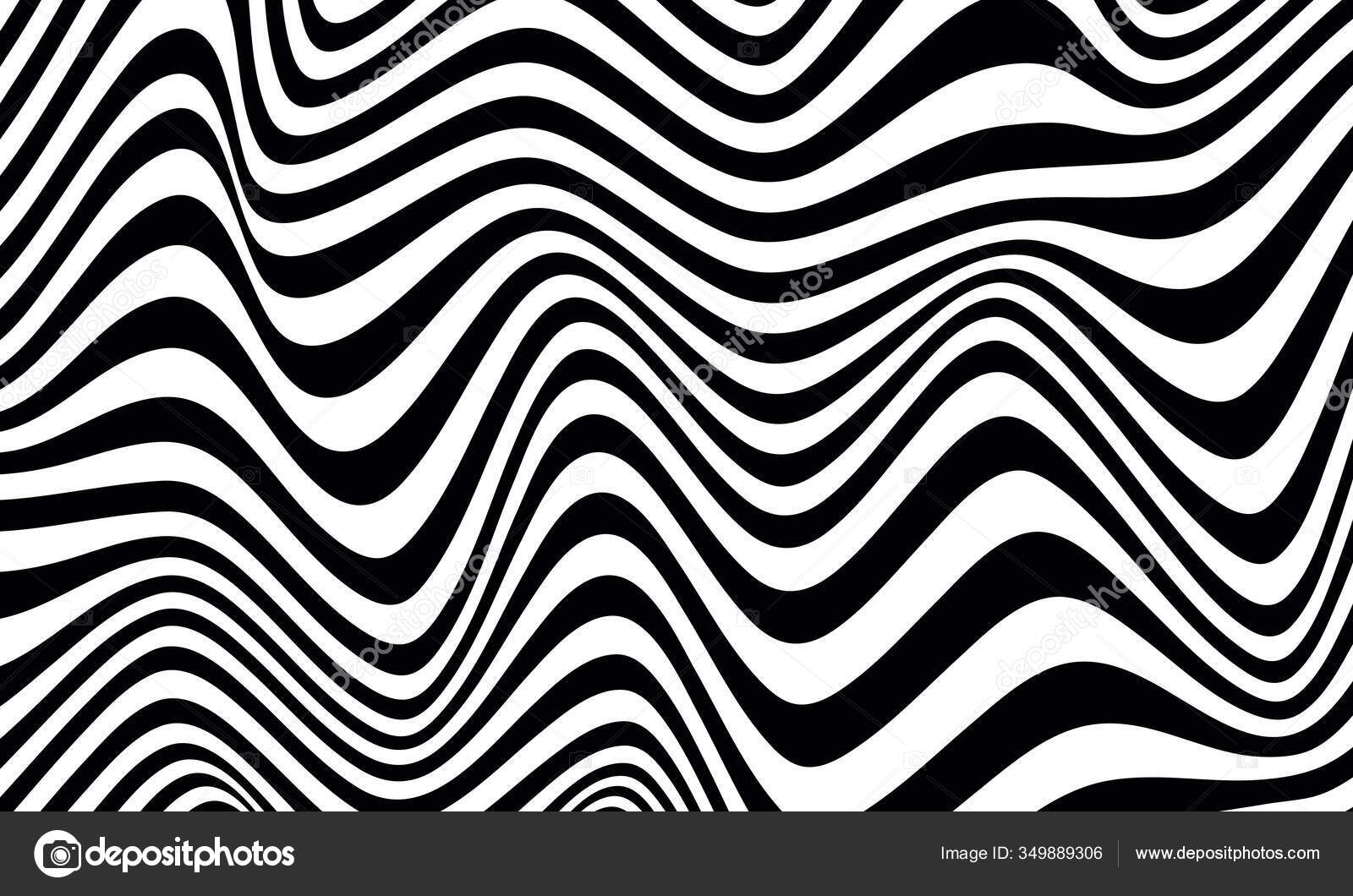 Abstract Wavy Line Art Background Vector Wavy Striped Background Stock ...