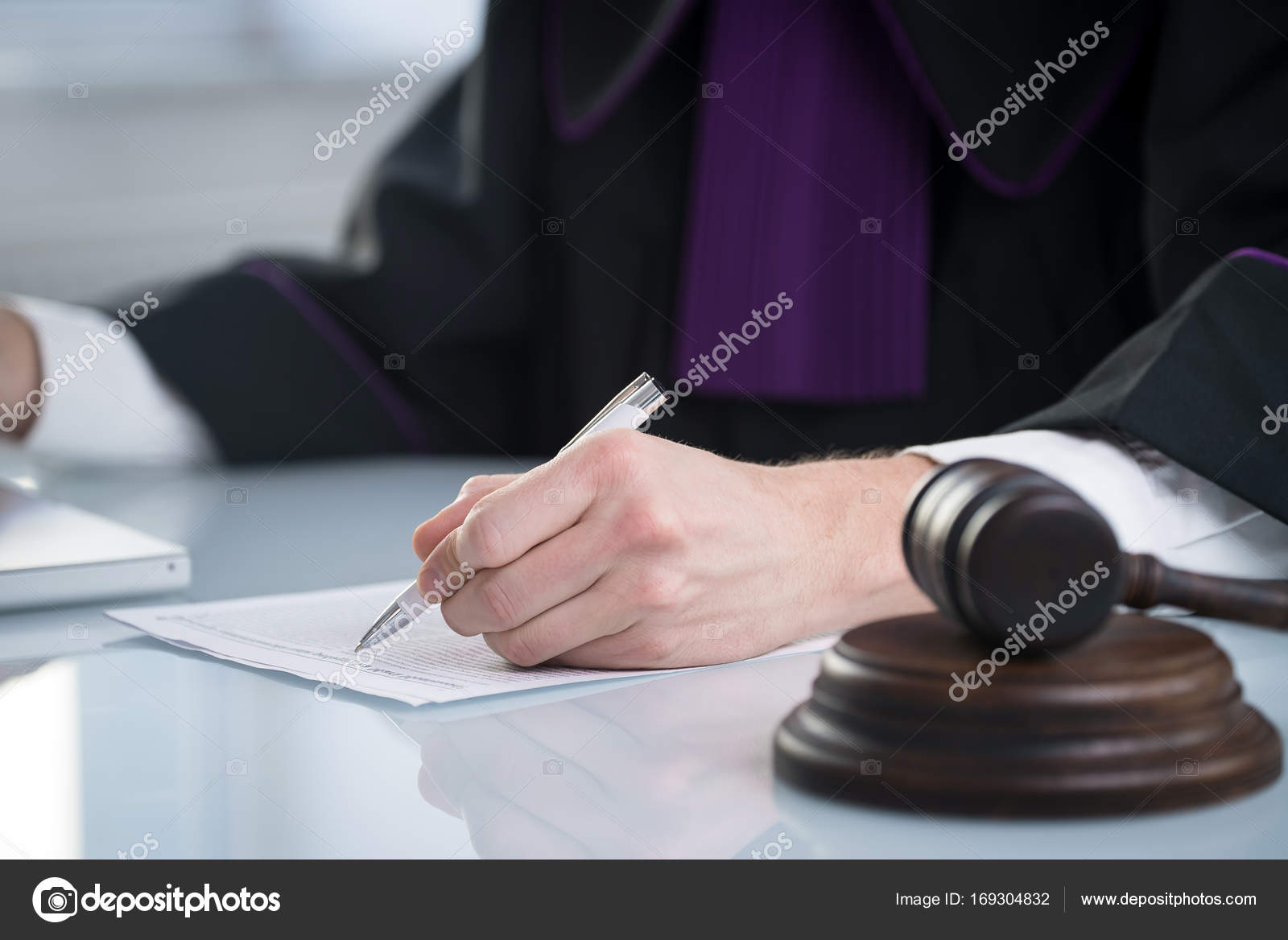 Judge with gavel on table Stock Photo by ©AerialMike 169304832