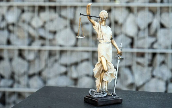 Law Concept Background White Statue Themis Legal Books Scale Table ...