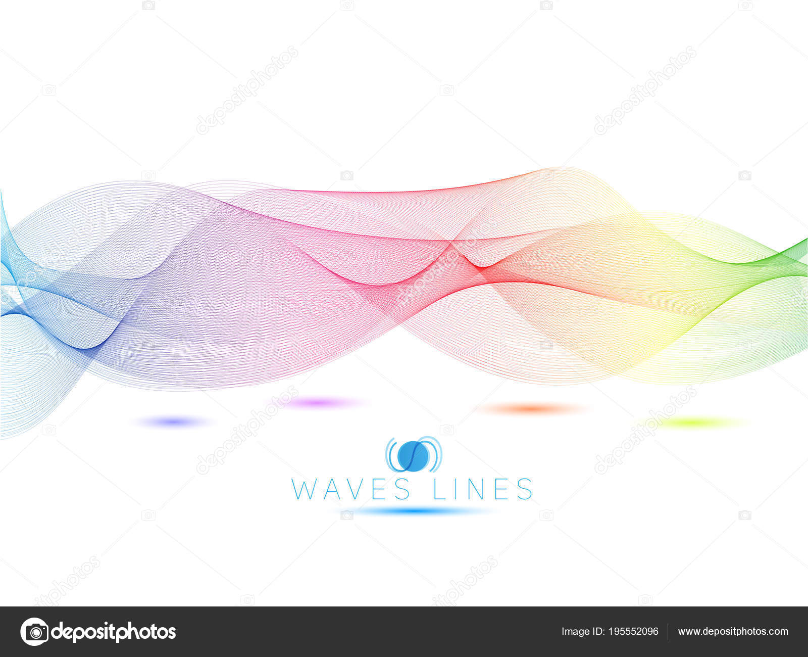 Colorful light waves line bright abstract pattern illustration Stock ...