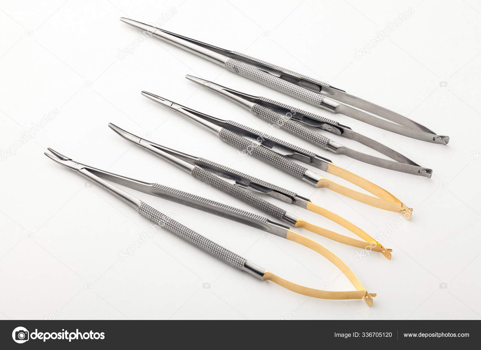 Steel Surgical Tools Laboratory Equipment Isolated White Background ...
