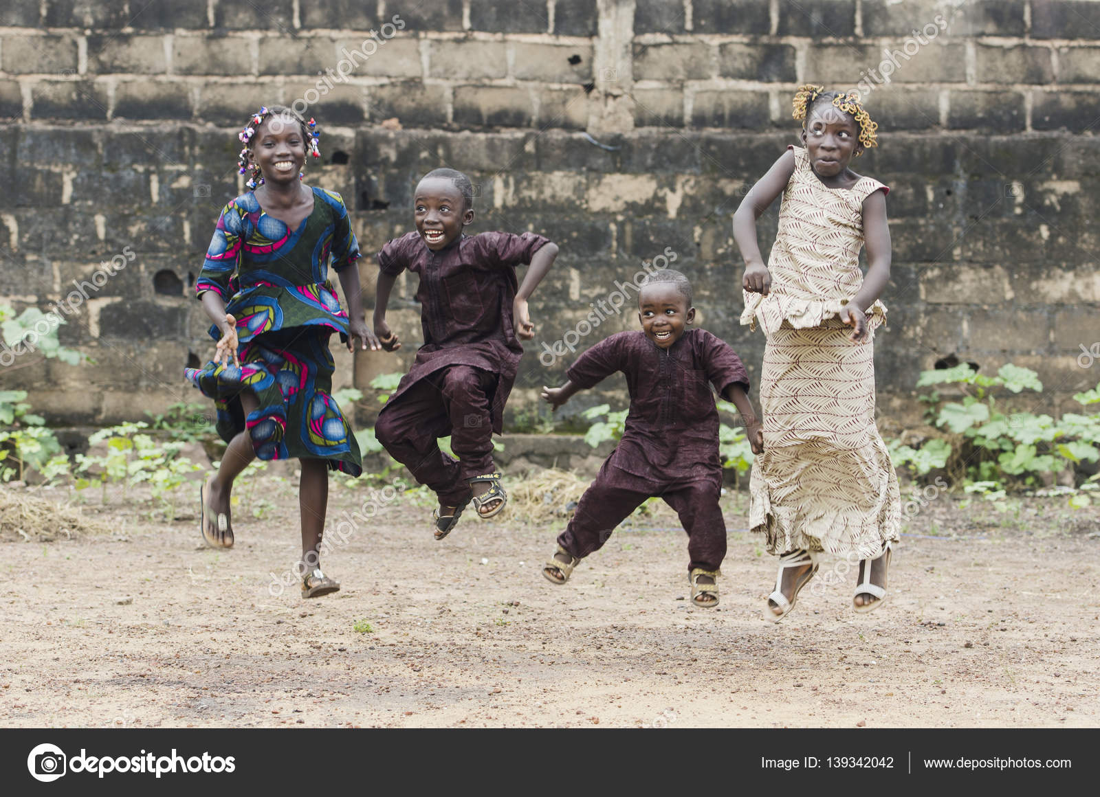 Children Leaping
