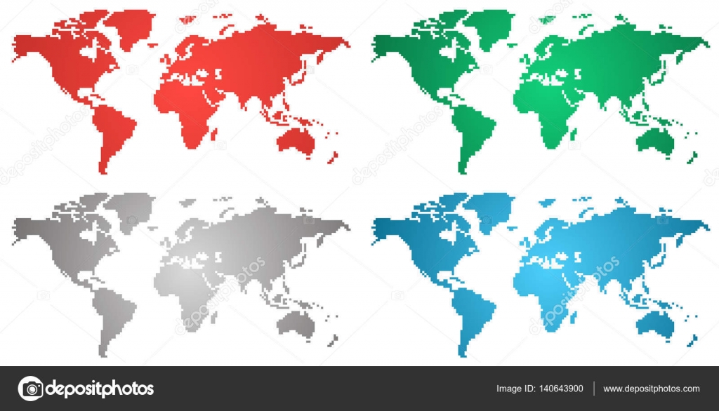 Vector set of world gradient maps Stock Vector Image by ©D1min #140643900
