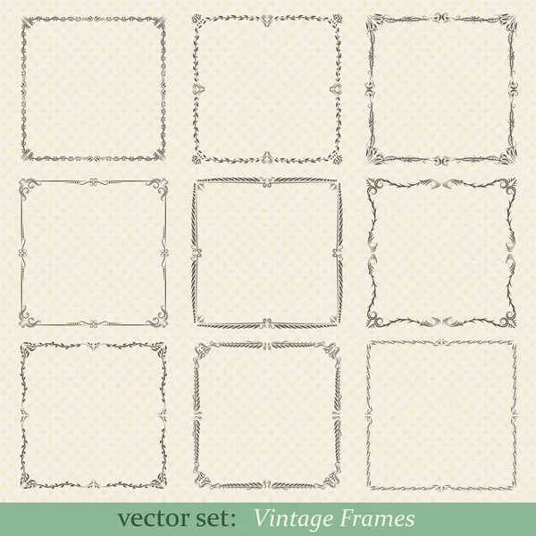 Vector set of vintage frames Stock Vector by ©D1min 140654106