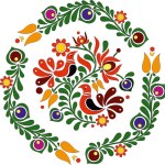 Hungarian Kalocsai Vector Ornament Stock Vector Image by ©Tupia #10117624