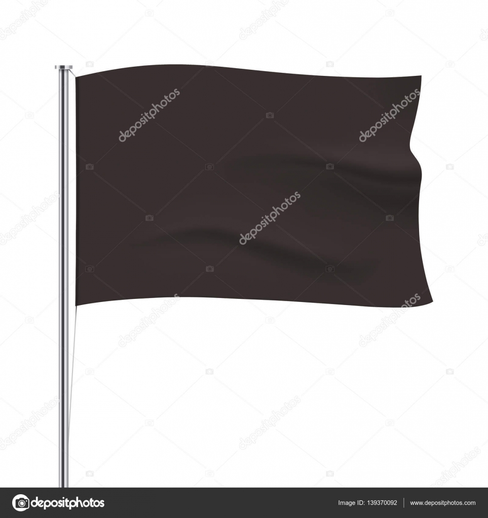 Waving black flag template. Stock Vector Image by ©topicha #139370092