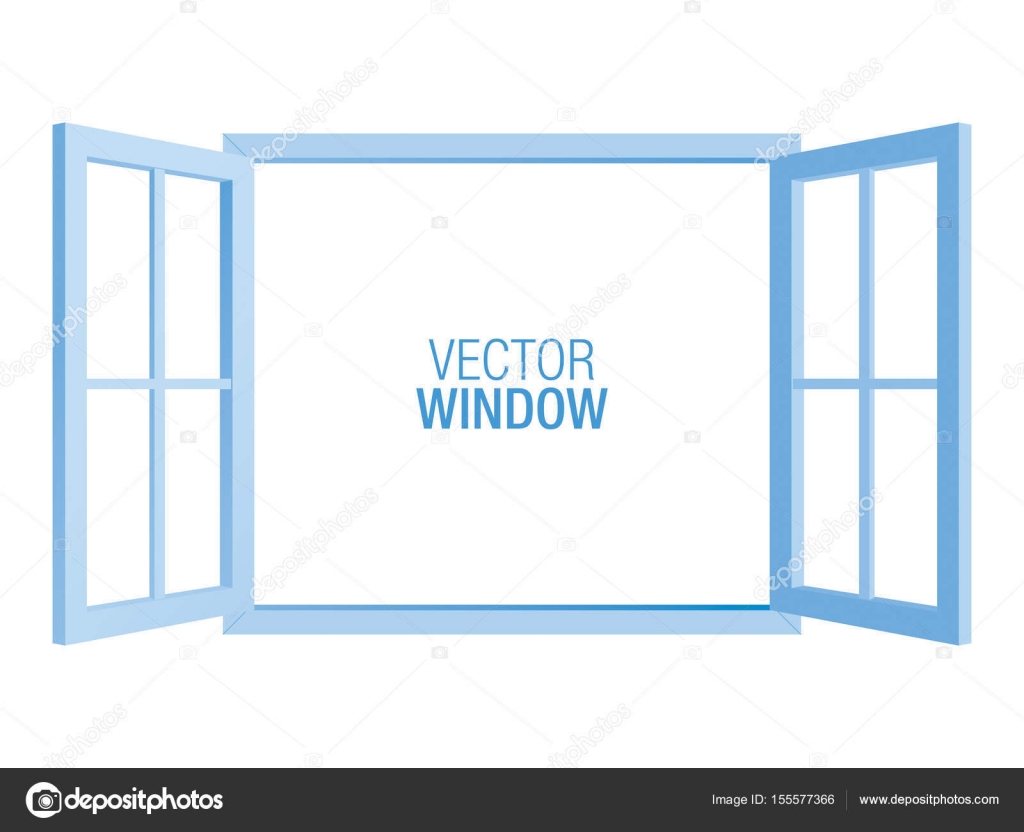 Blue vector window template. Stock Vector Image by ©topicha #155577366