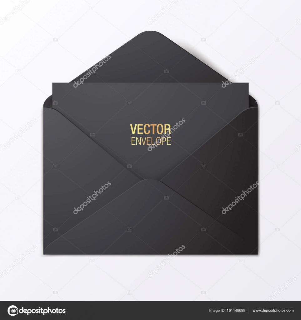 Black vector envelope template. Stock Vector Image by ©topicha #161148698