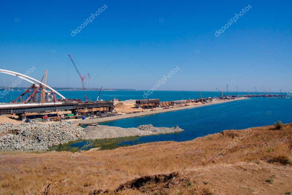 Kerch Strait Bridge, 2017 — Stock Photo © hexehexe #166637270