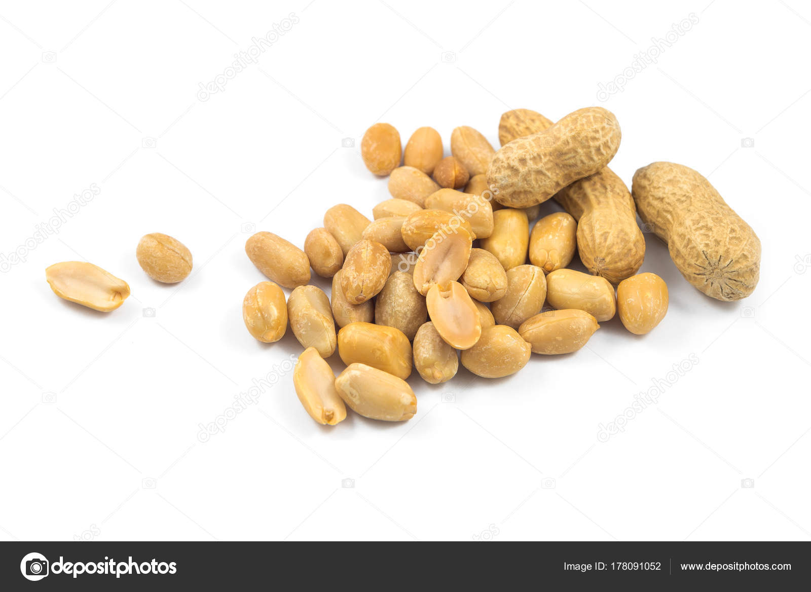 Peanuts Isolated White Background — Stock Photo © naddnipryanskyi ...