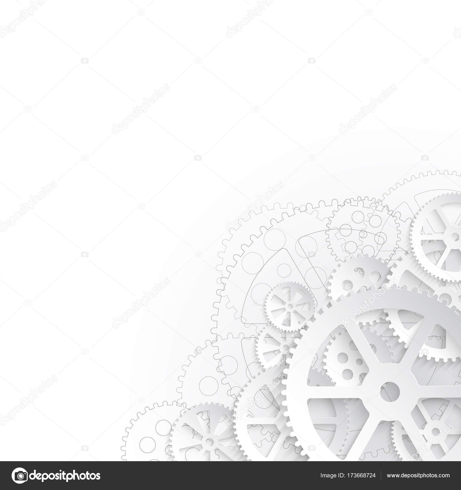 White gears 01 Stock Vector Image by ©dyha1965 #173668724