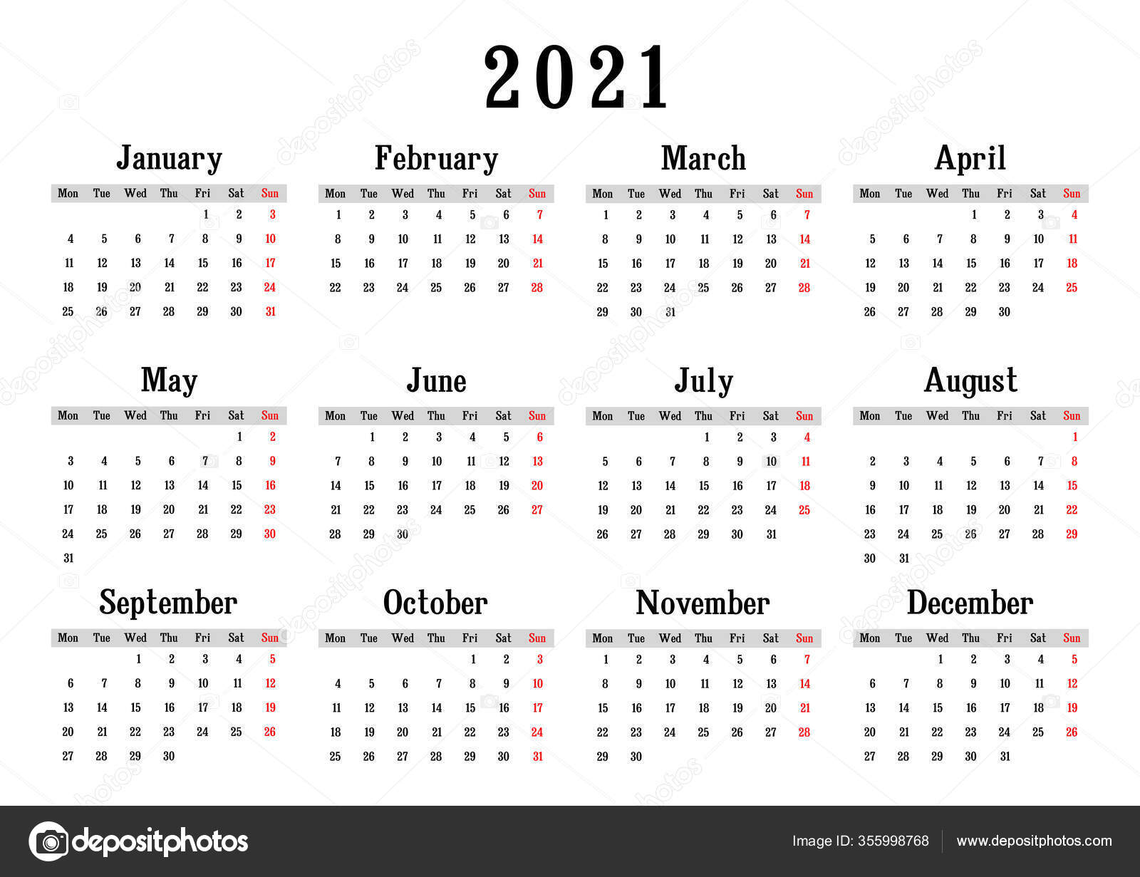 29+ 2021 Calendar With Week Numbers Starting Monday Images