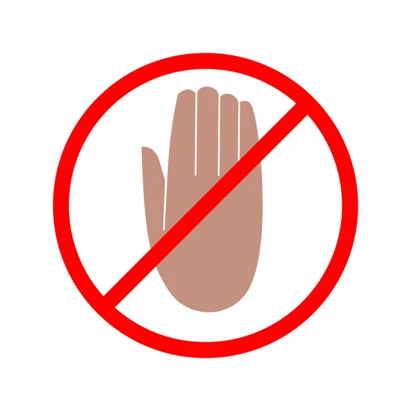 Forbidden sign with stop hand icon Stock Vector Image by ©bsd #181039624