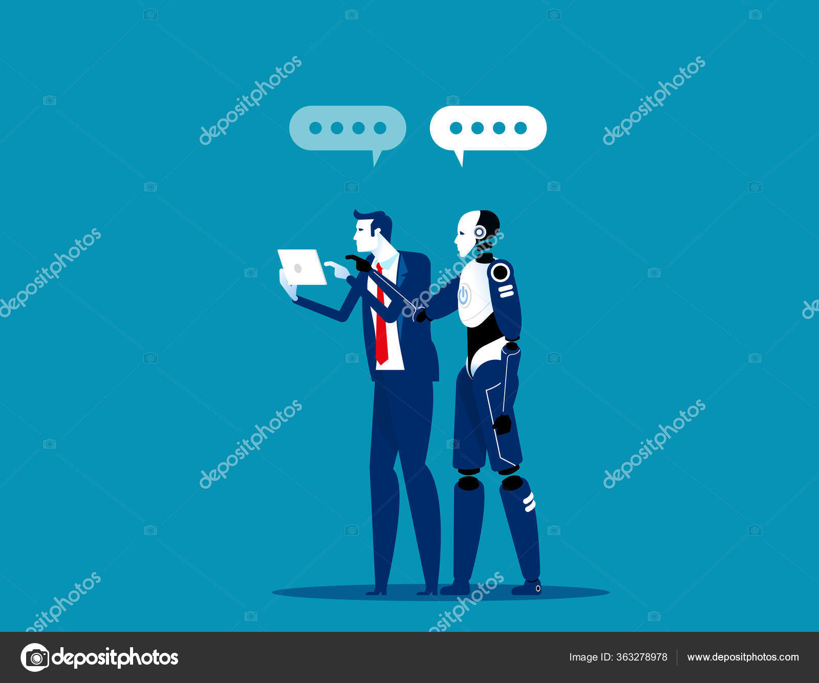 Human Interactive Tech Interactive Robot Human Working Office Concept ... Human Interactive Tech Interactive Robot Human Working Office Concept ...