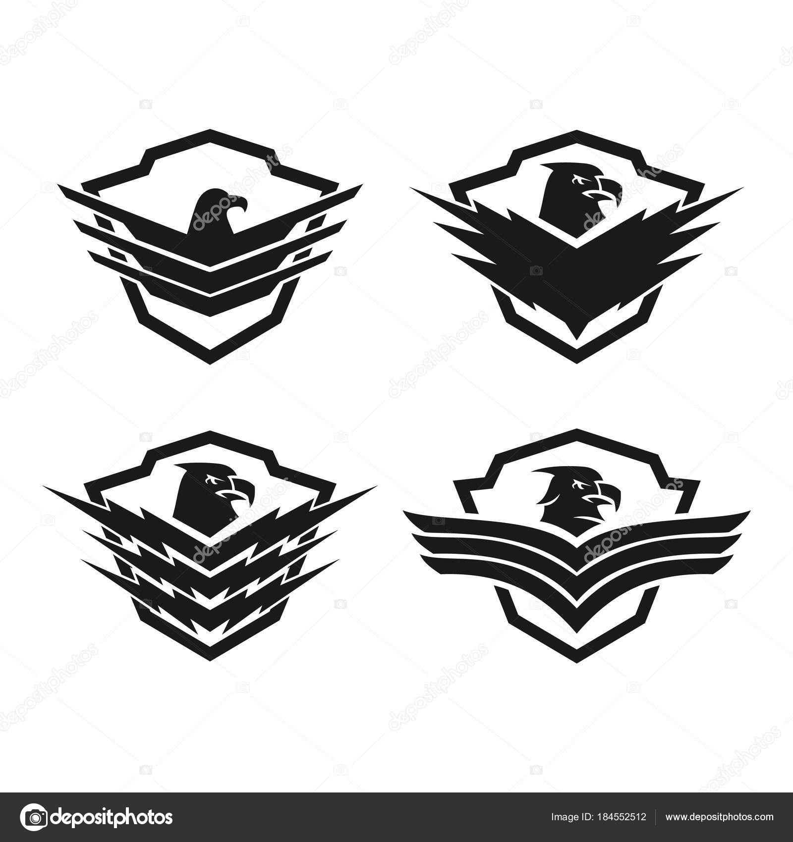 Eagle Shield Clip Art Black And White Premium Vector | Eagle Shield