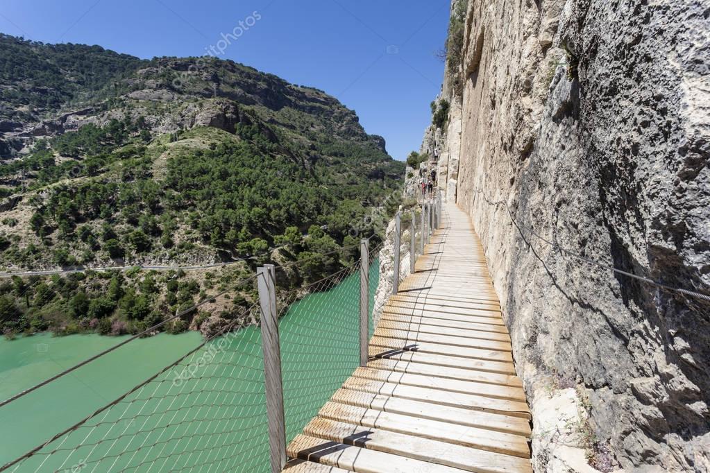 Hiking trail Caminito del Rey. Malaga province, Spain — Stock Photo ...