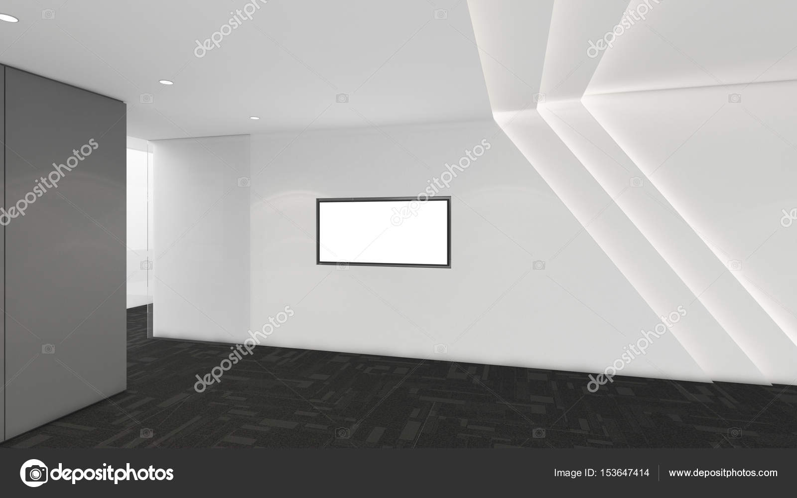 Moderne lege ruimte, 3d render-interieur, mock up illustrati ⬇ ...