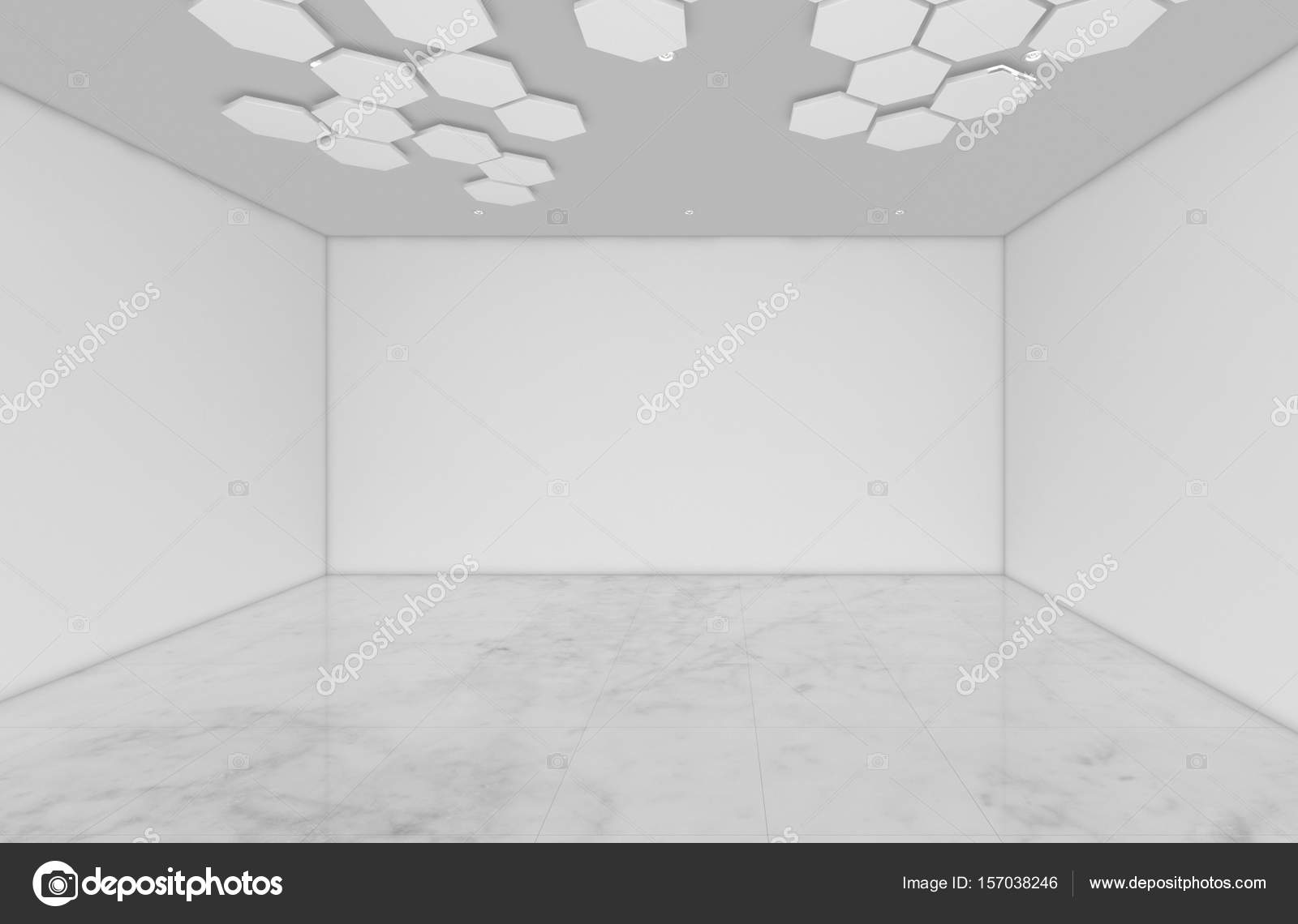 Modern Empty Room, 3d render interior design, mock up illustrati ...