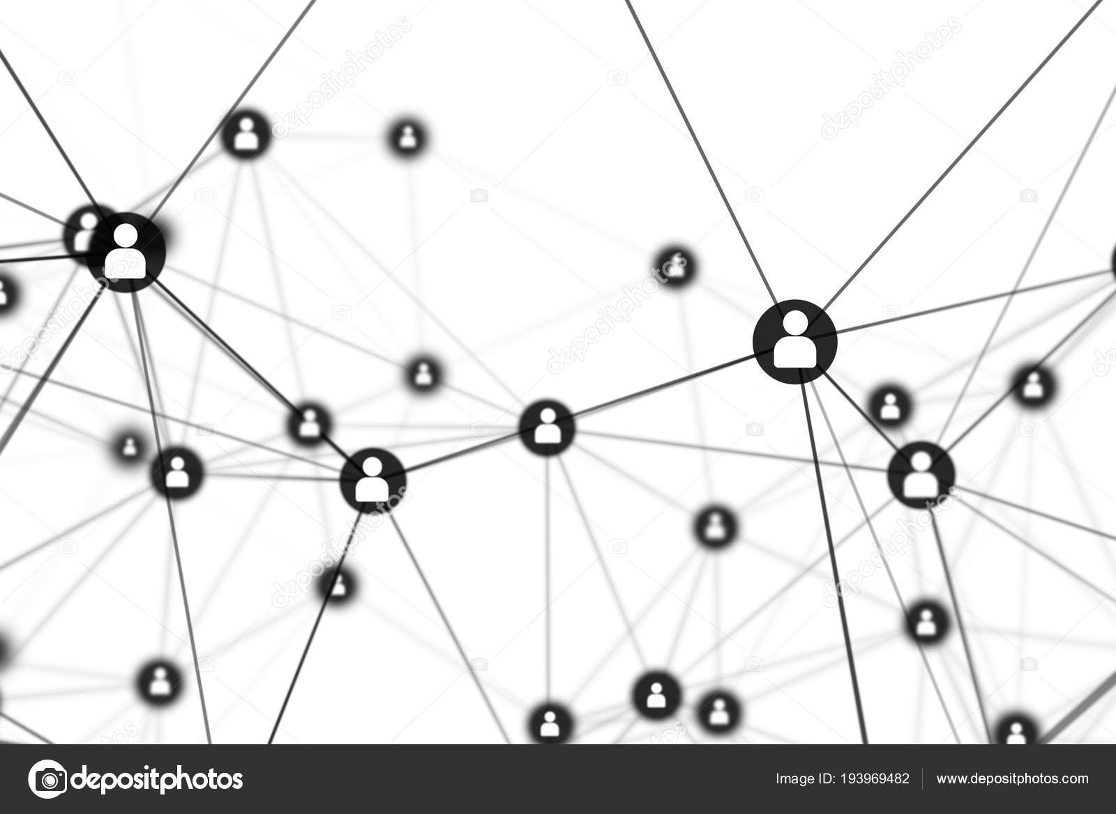 People Connection lines on white background, social network — Stock ...