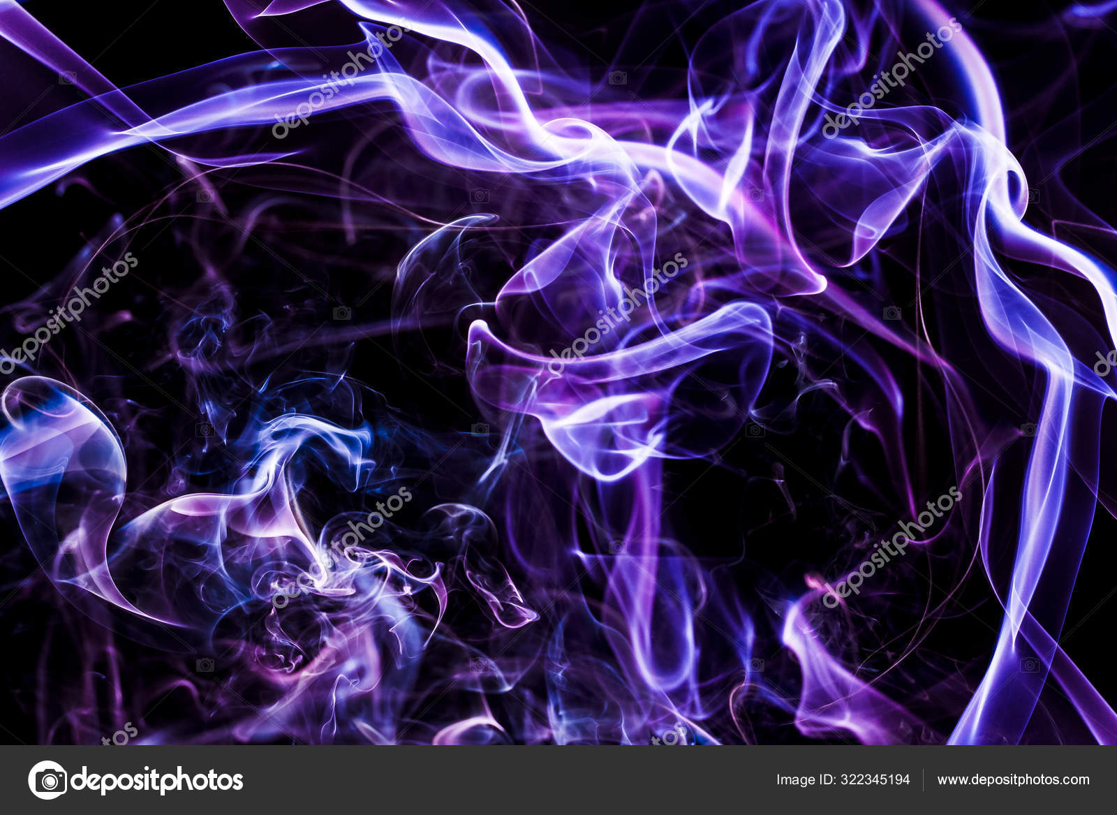 Farbiger Rauch Schwarzer Hintergrund Ein Bunter Rauch Und Ein