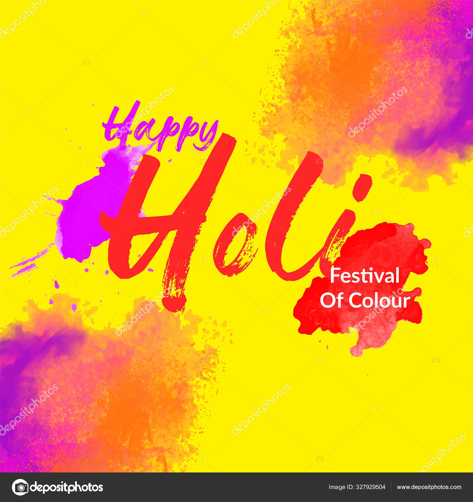 Creative Illustration Happy Holi Poster Invitation Card Colorful ...