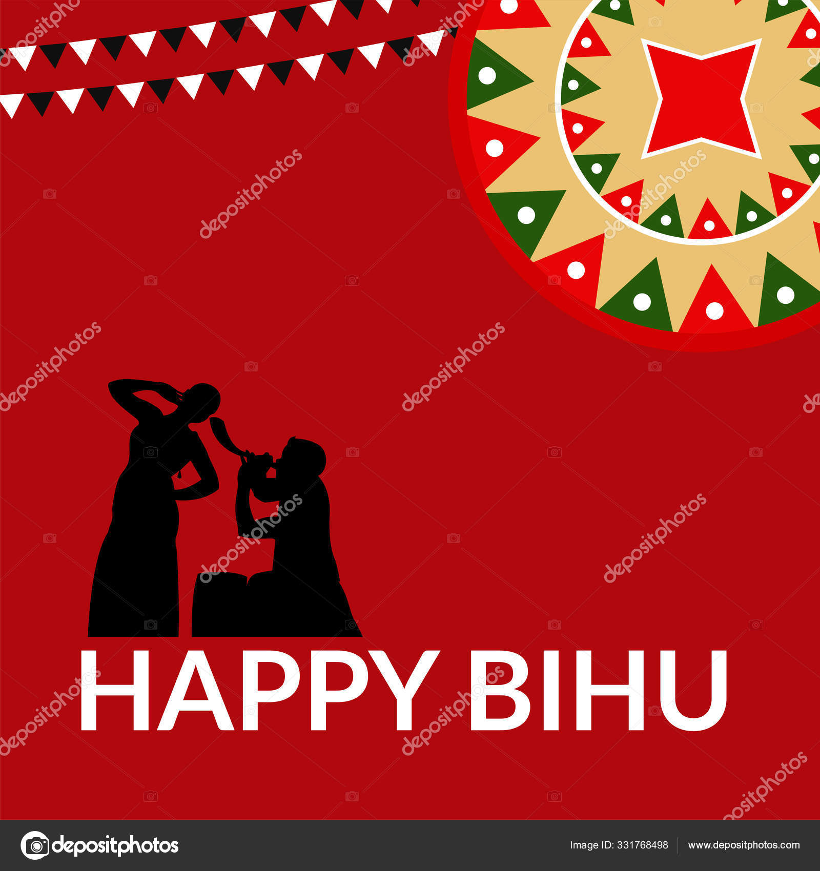 Festival Bihu Icon Assam Vector Vector de stock por ©ersanjit 331768498