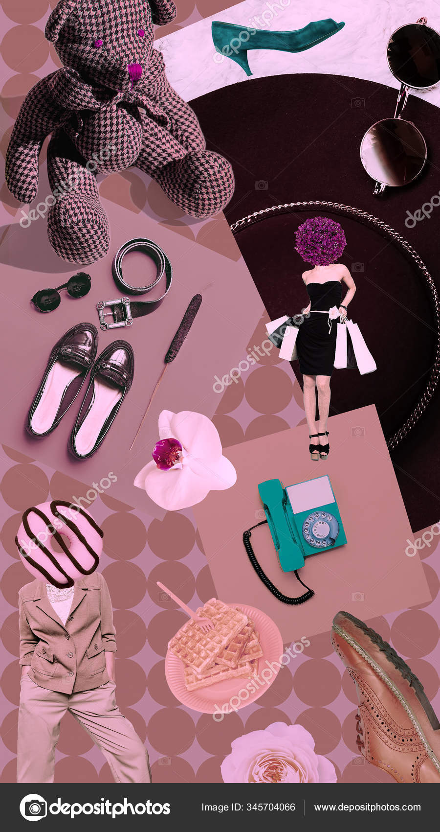 Fashion aesthetic collage moodboard. Retro vintage style concep Stock Photo by ©Porechenskaya ...