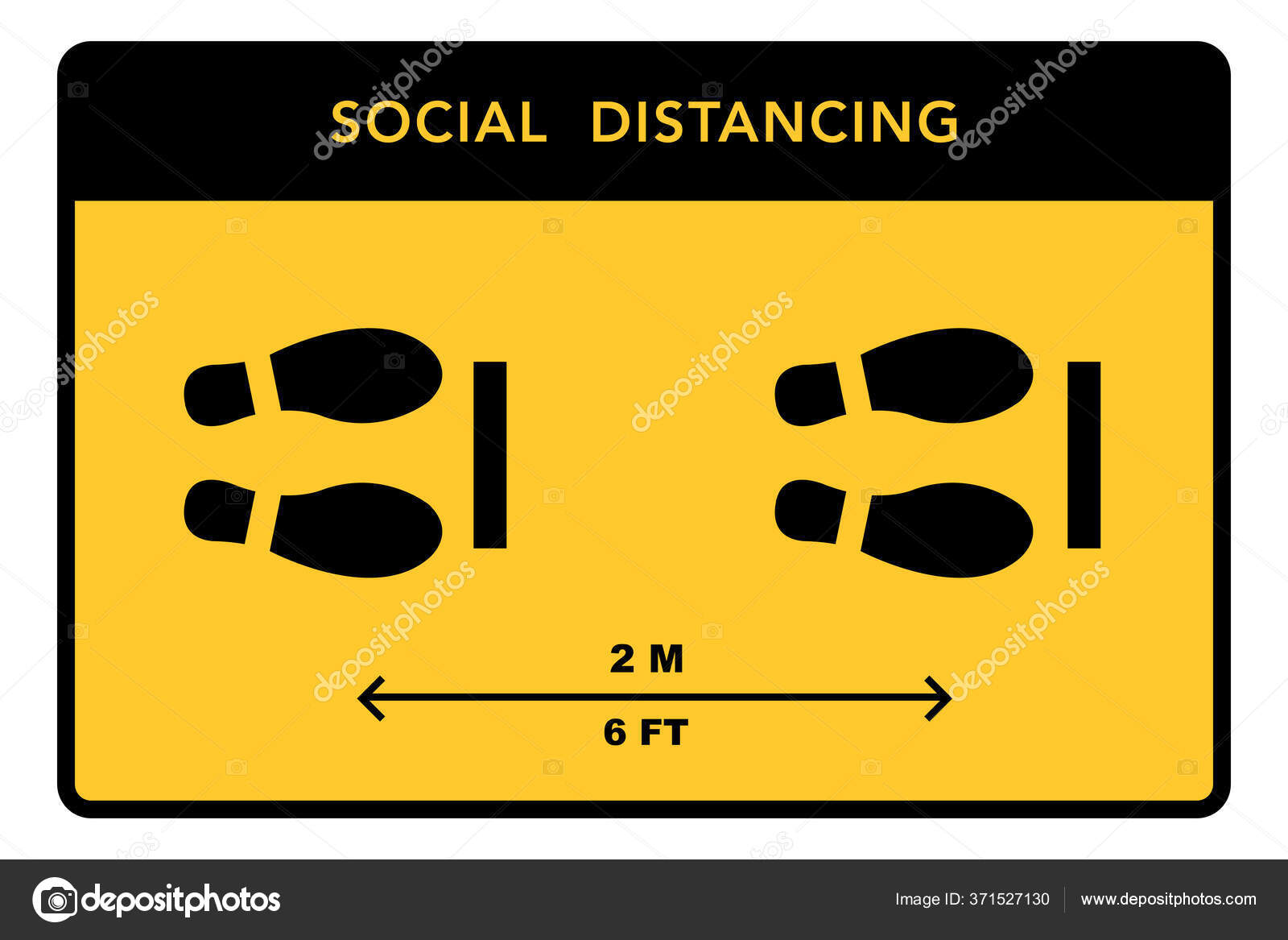 Social Distancing Banner Keep Meter Distance Coronovirus Epidemic ...
