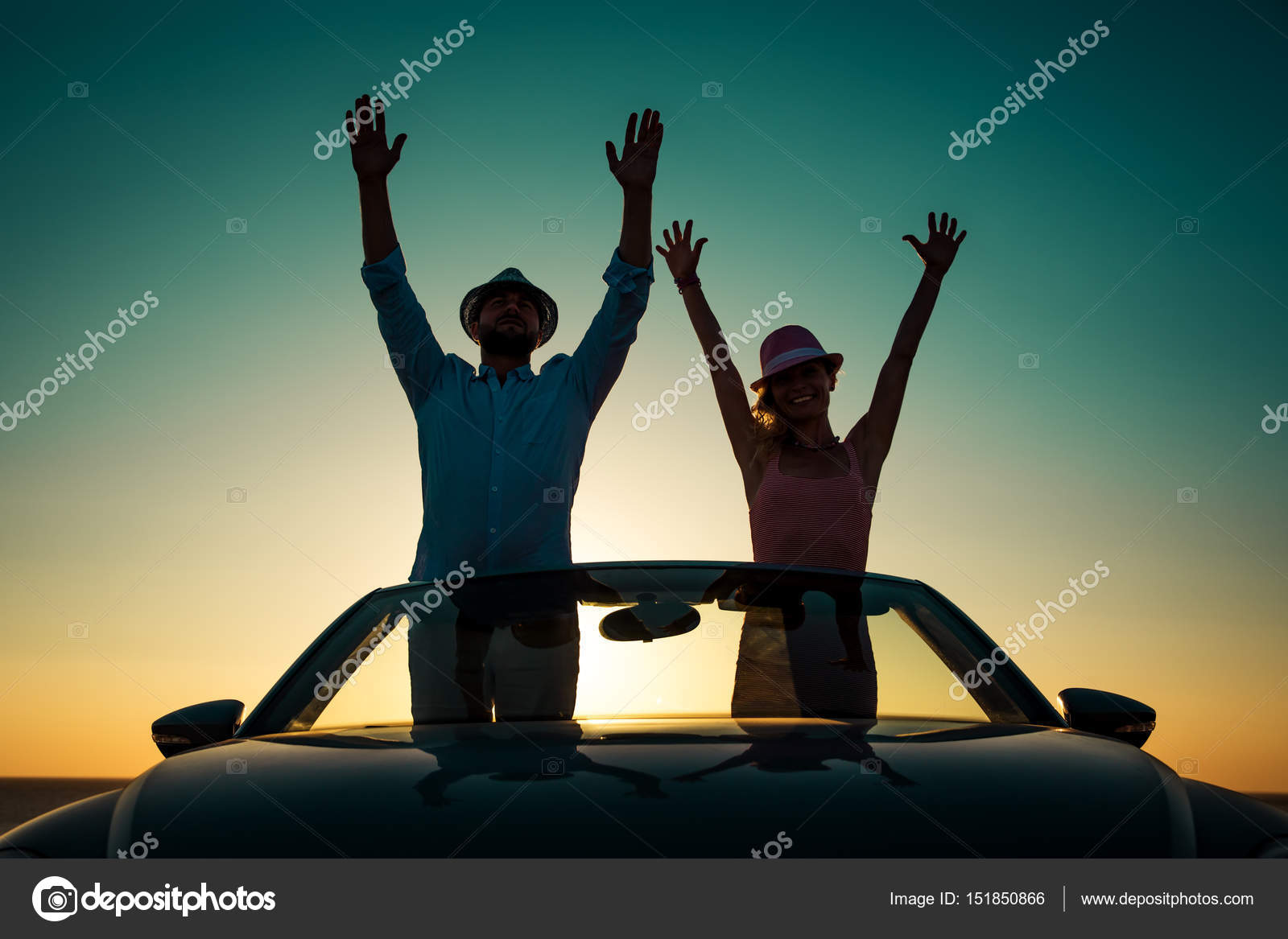 Happy Couple Silhouette