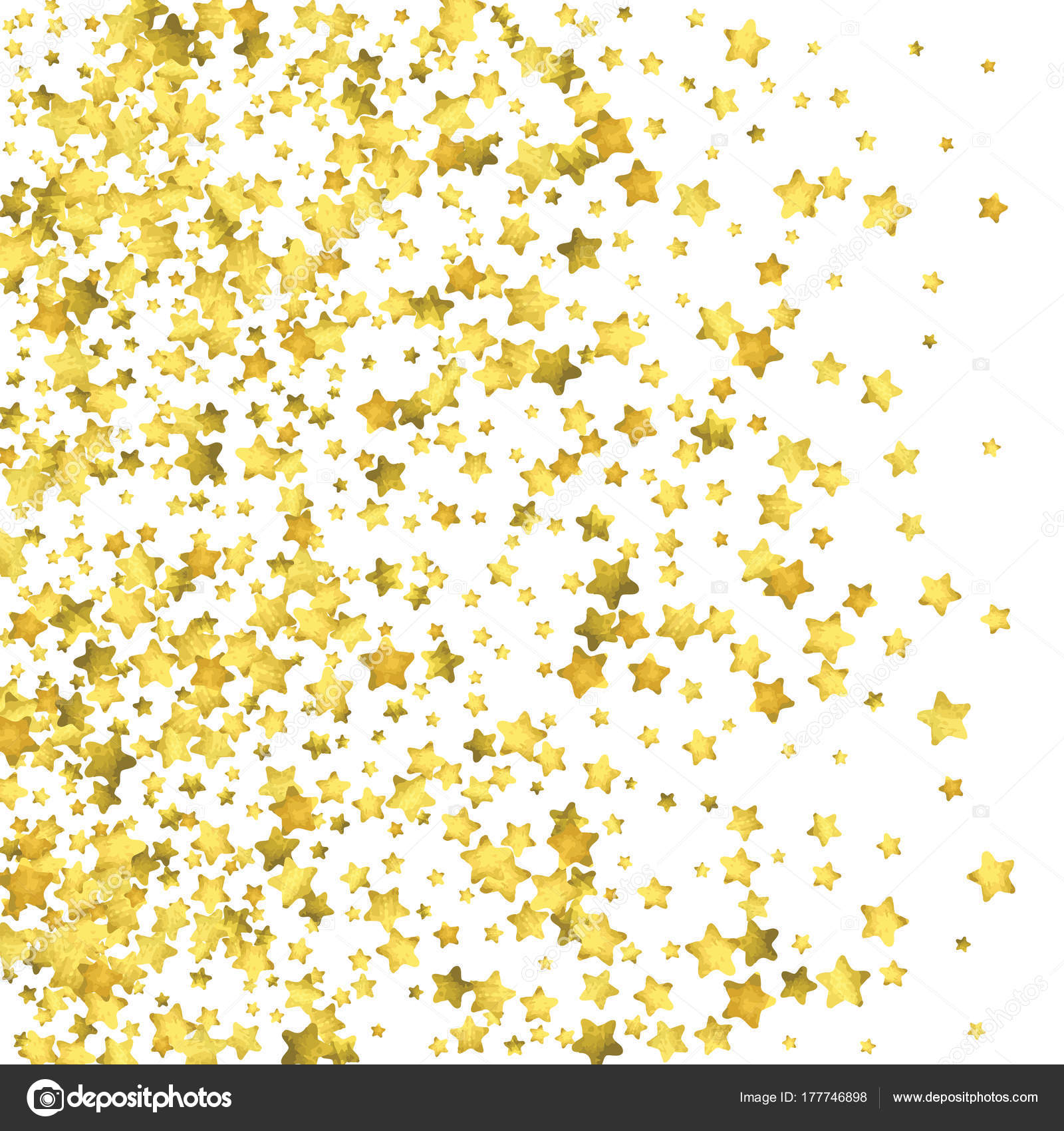 Star confetti. Gold random confetti background Stock Vector by ...
