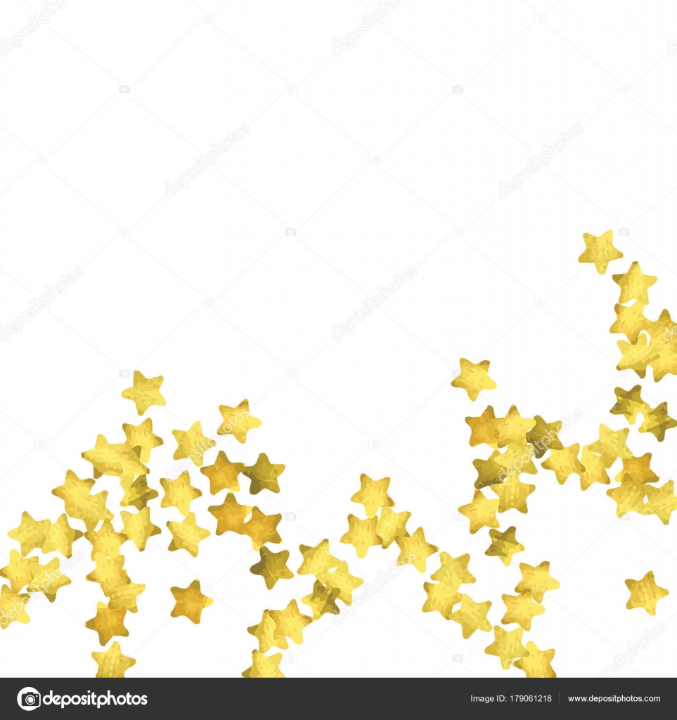 Star confetti. Gold random confetti background Stock Vector by ...