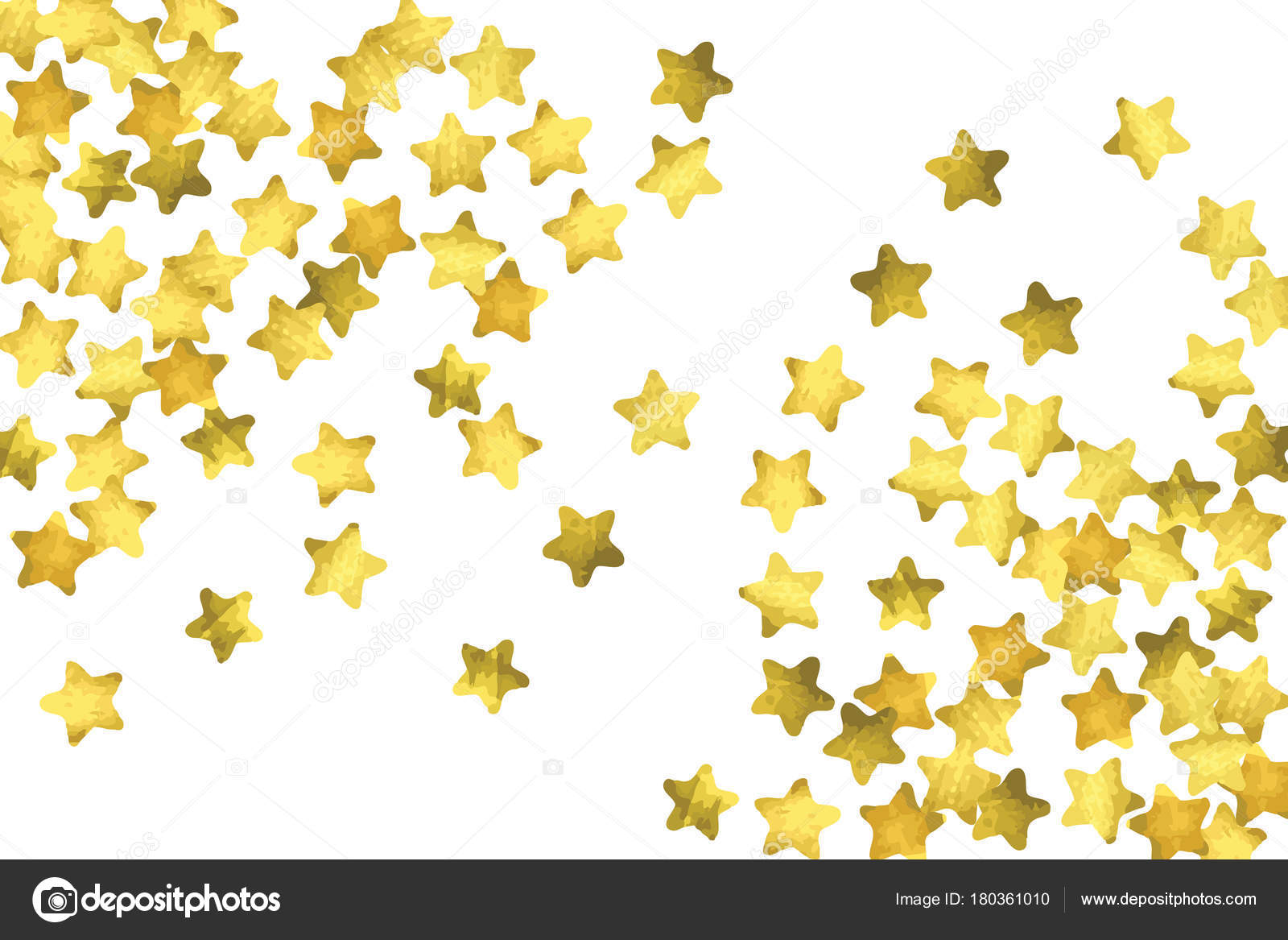 Star Confetti Gold Random Confetti Background Stock Vector Image By