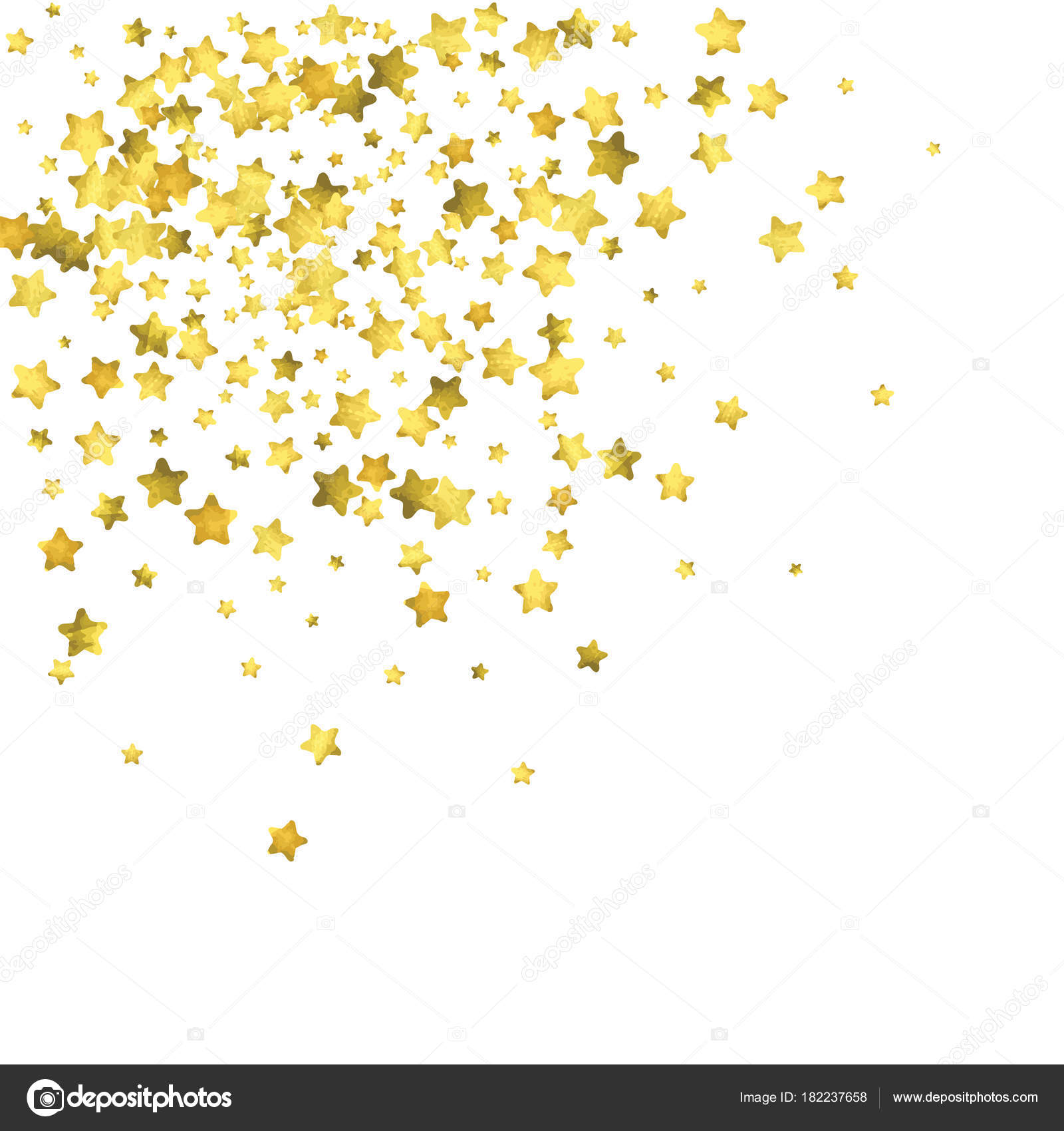 Star confetti. Gold random confetti background Stock Vector by ...