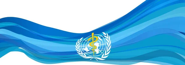 light blue flag of the world health organization - Stock Image - Everypixel
