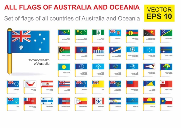 List of all flags of Australia and Ocean — Stock Vector © jelen80 #1930712