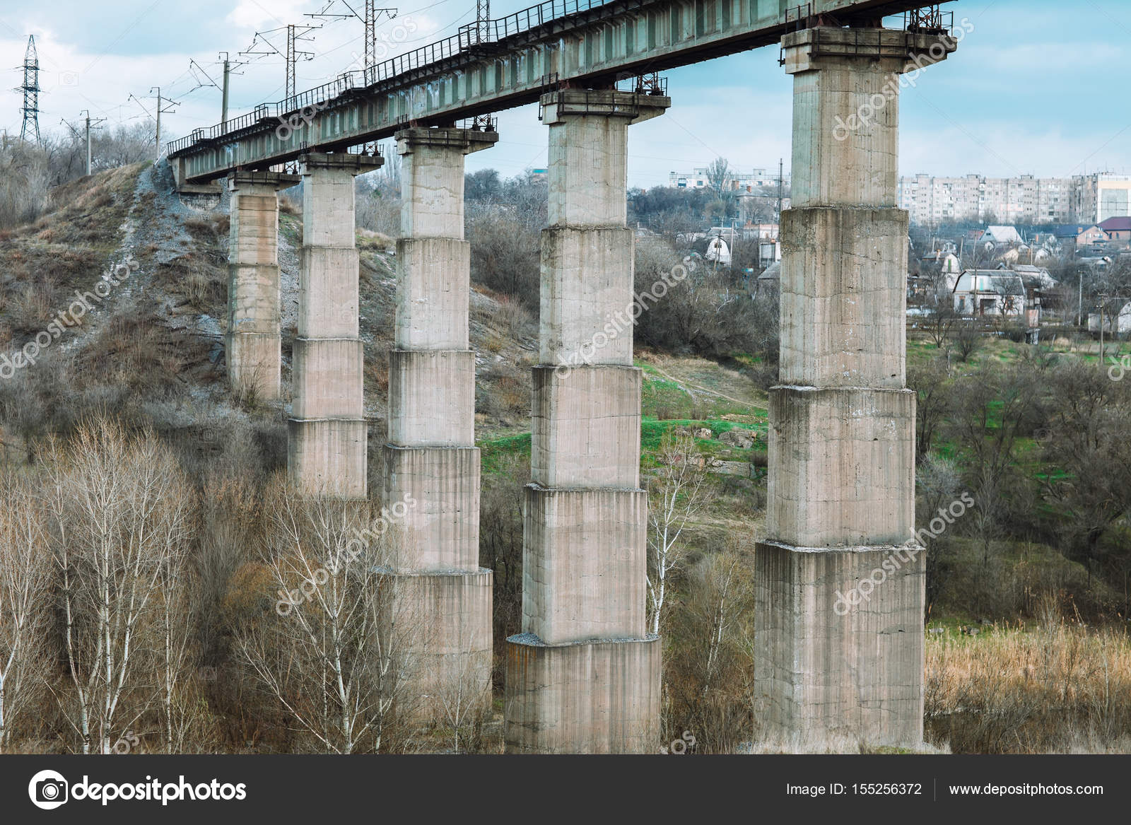 Old stone railway bridge Stock Photo by ©Gladkov 155256372