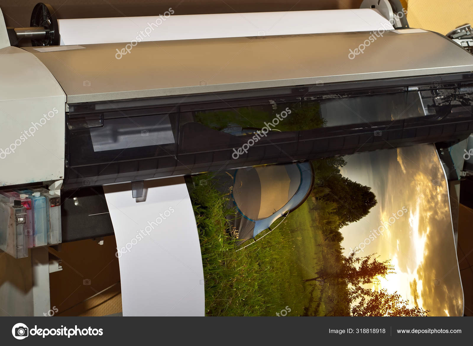 Old Broken Printer Workshop Concept Cleaning Calibrating Printers ...