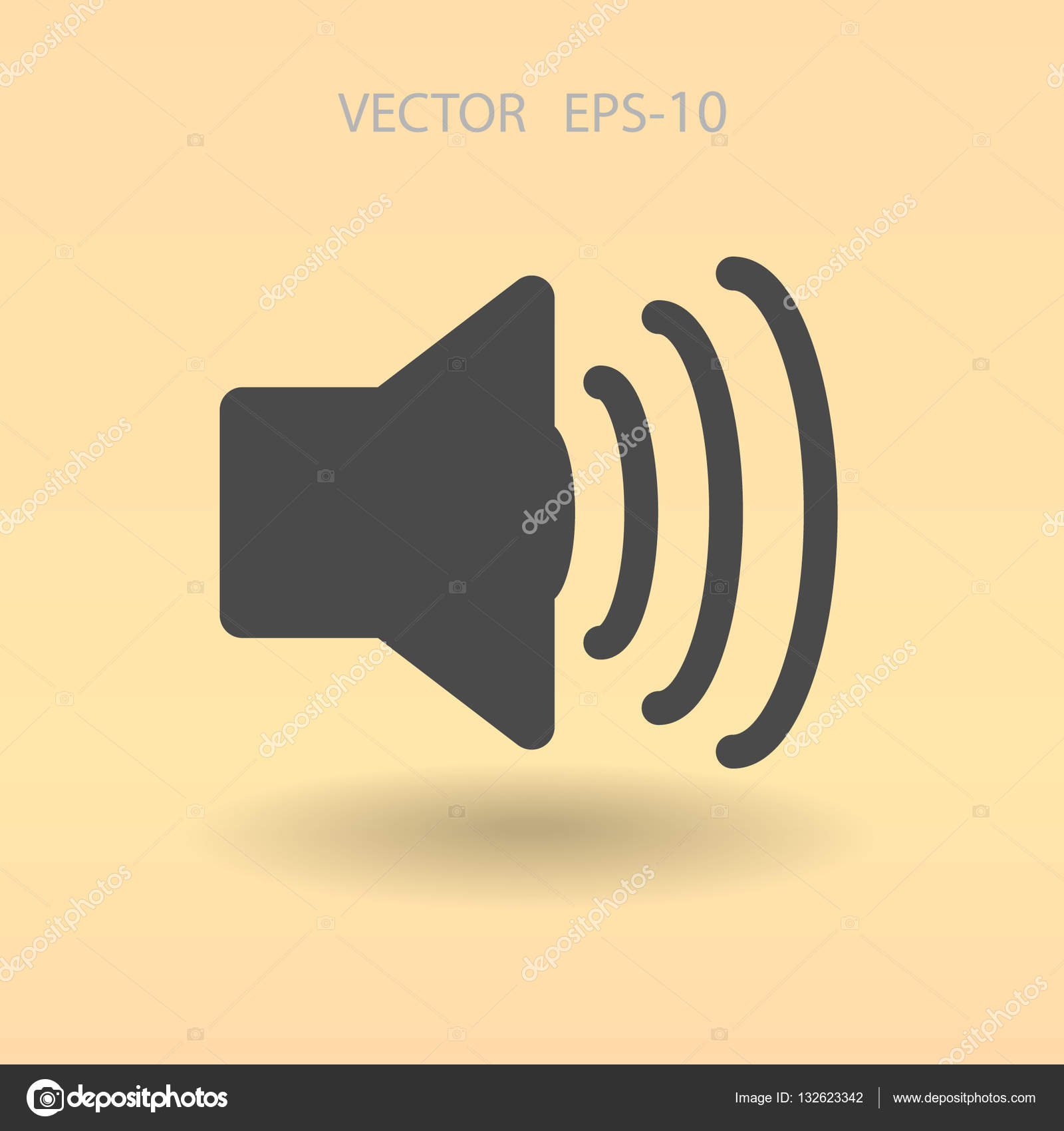 Flat icon of speaker. vector illustration Stock Vector Image by ...