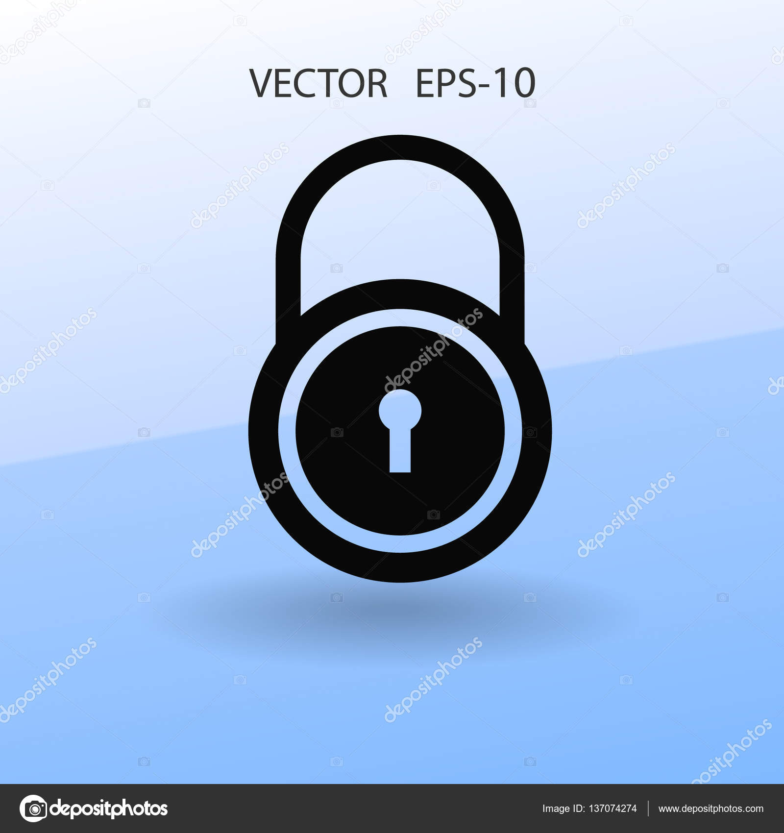 Flat icon of lock. vector illustration Stock Vector Image by ...