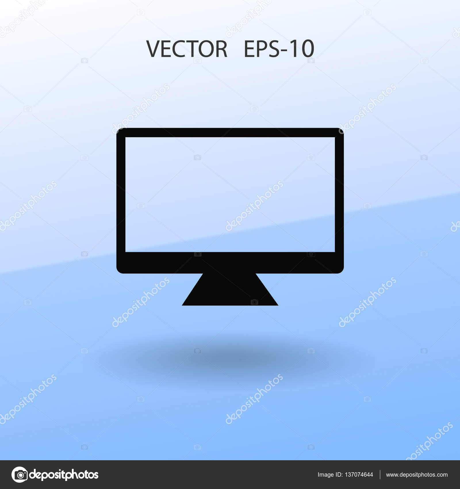 Flat icon of monitor. vector illustration Stock Vector by ...